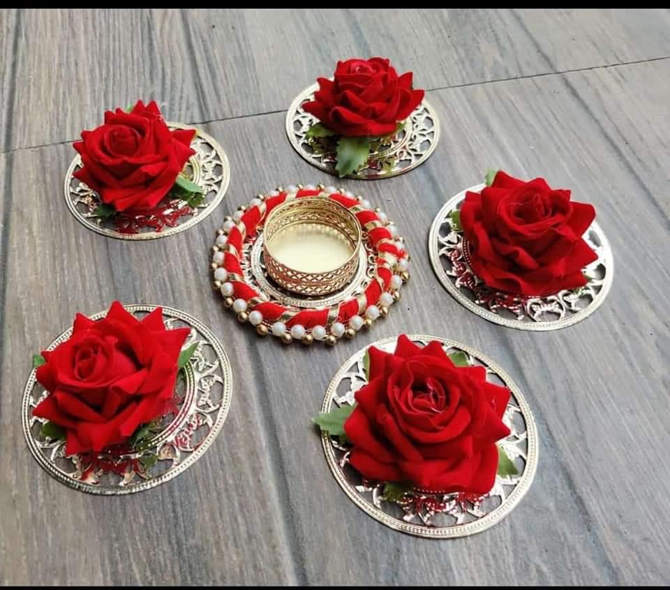 Rose Pattern Rangoli Decoration - ekastham@Atmajas Art